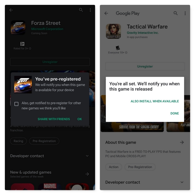 Google Play 新功能：自动安装预注册的应用和游戏 - 软餐