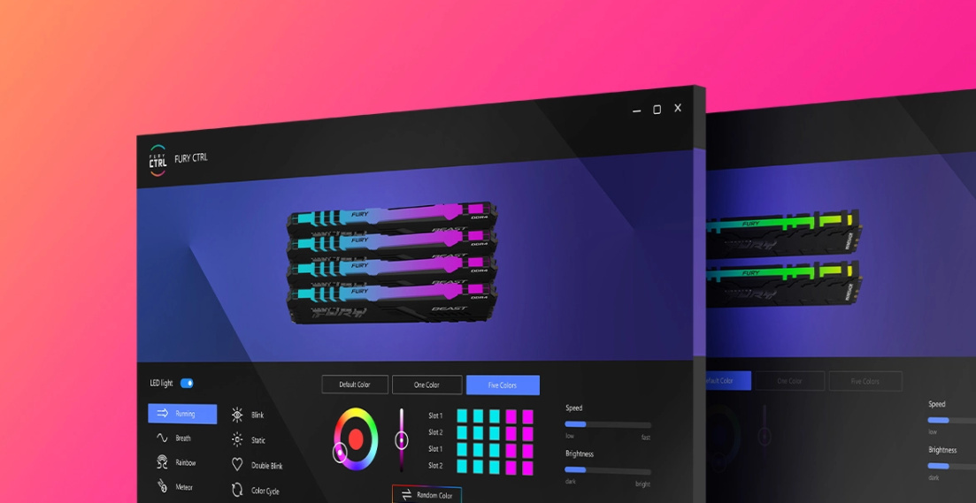 金士顿上架 FURY CTRL 应用：个性化设置 FURY RGB 灯效 - 软餐