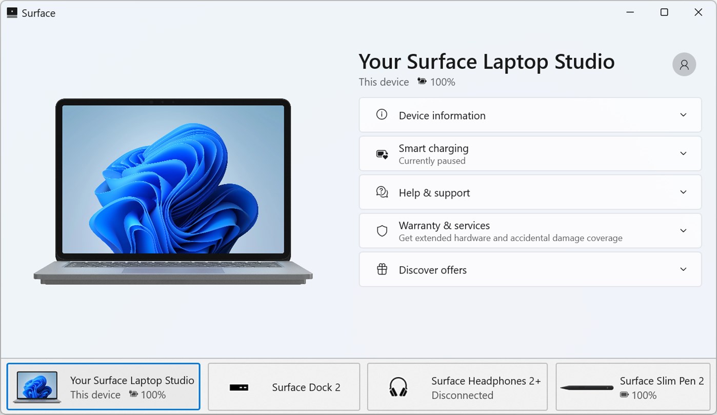 微软更新 “Surface” 应用：兼容周边配件，支持智能充电 - 软餐