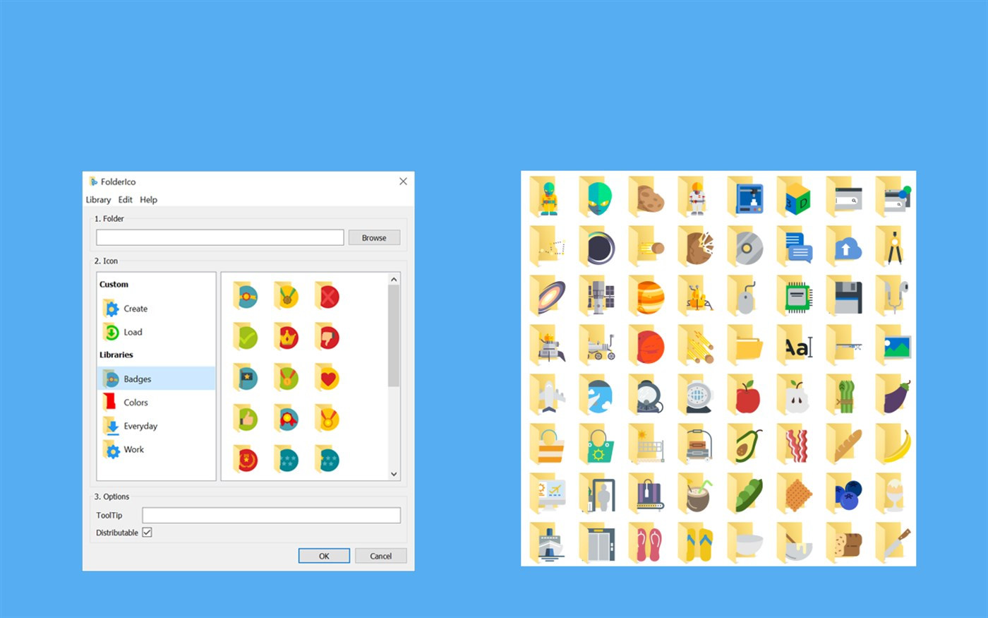 FolderIco：Windows 文件夹颜色和图标个性化工具 – 软餐