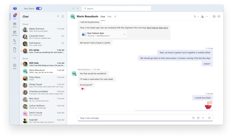 微软面向 PC 用户正式发布 Teams 2.0 - 软餐