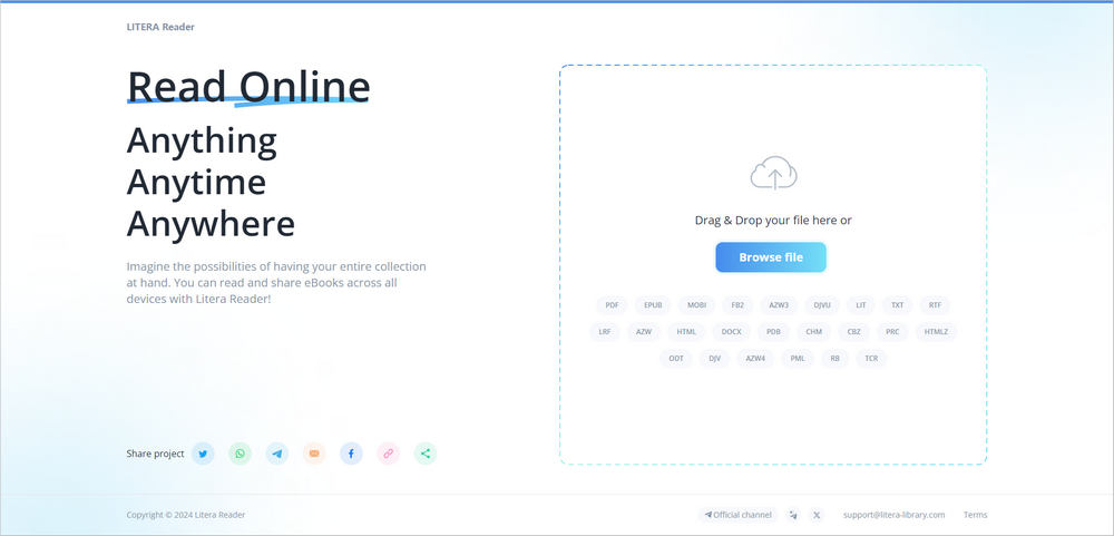 电子书网站 Z-Library 上线在线阅读器 Litera Reader，可传任何格式电子书 - 软餐